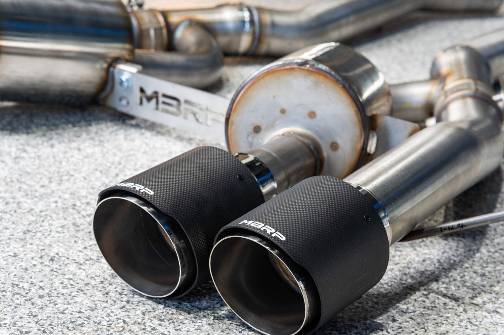 MBRP BMW G80 M3 / G82 M4 3in Axle Back Dual Rear Exit w/ Carbon Fiber ...